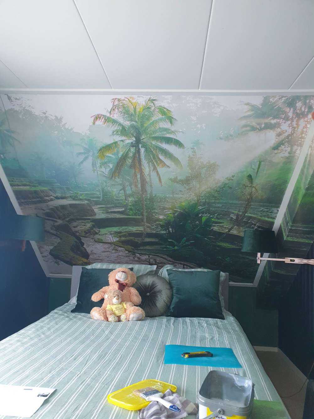 Rijstvelden in de jungle - Fotobehang