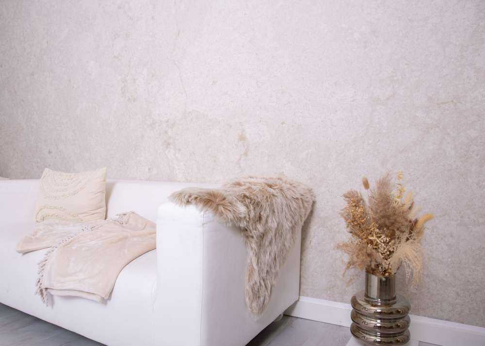 Beige beton - Fotobehang