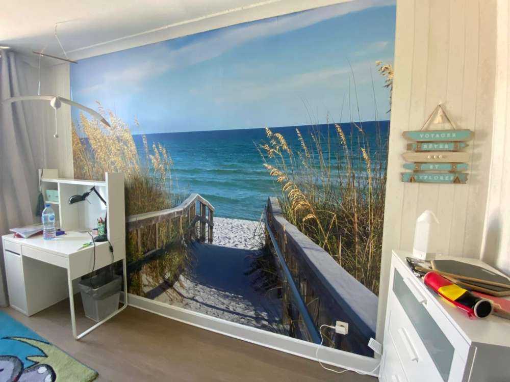 Behang met een pad naar de zee - Fotobehang