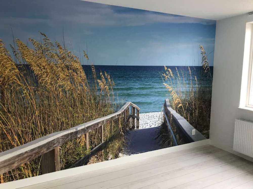 Behang met een pad naar de zee - Fotobehang