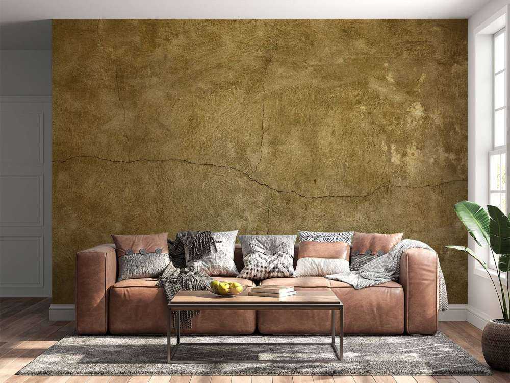 Muur met barsten - Fotobehang