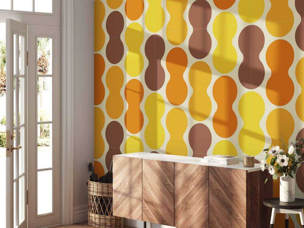 Retro patroon - Fotobehang