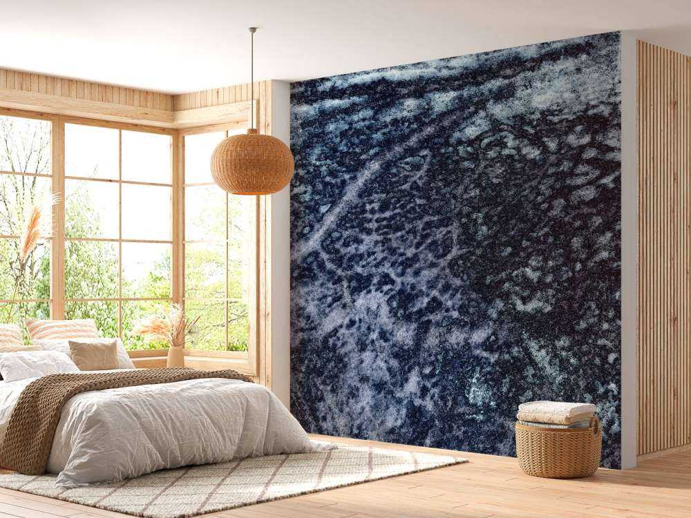 Structuur blauw - Fotobehang