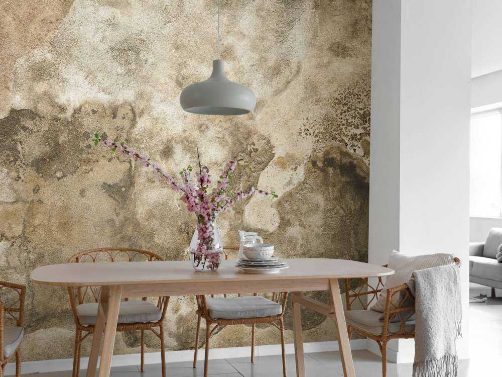 Gelaagde betonnen muur - Fotobehang