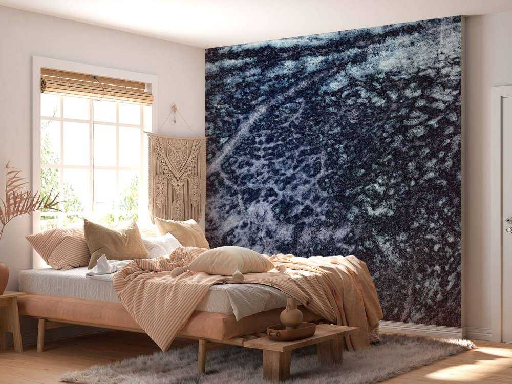 Structuur blauw - Fotobehang