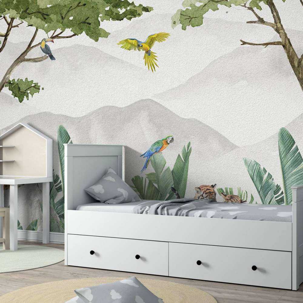 Roofdieren in de jungle - Fotobehang