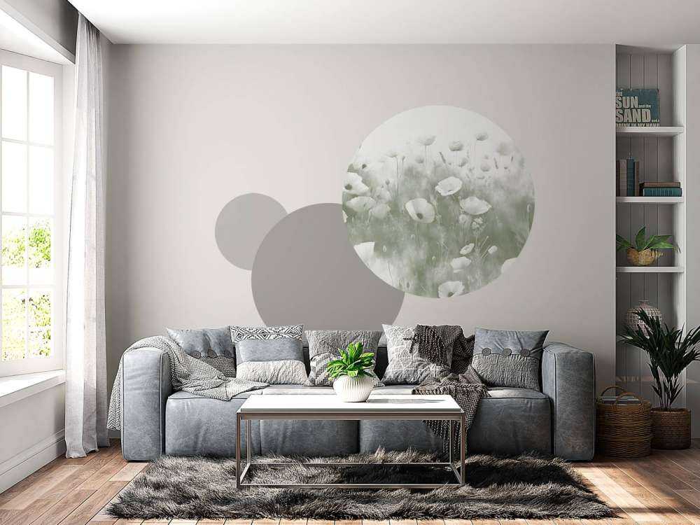 Fotobehang - Wildflower dance - green - Fotobehang