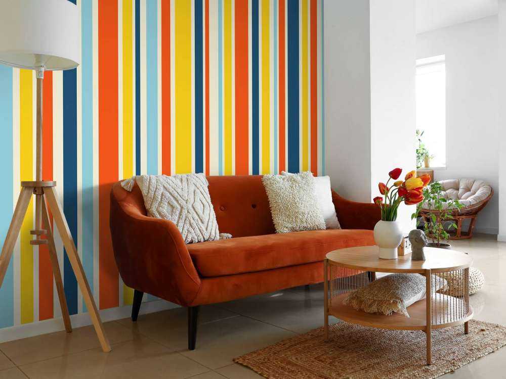 Gekleurde strepen - Fotobehang