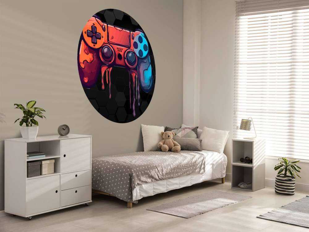 Fotobehang - Dripping Gamer Controller - Fotobehang