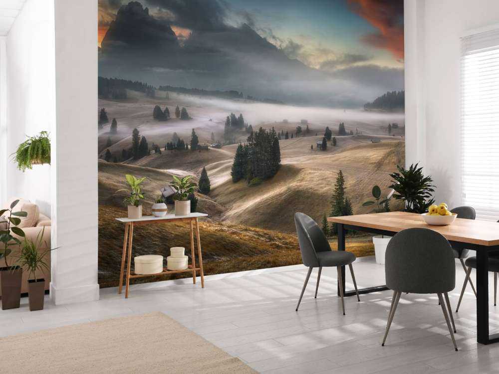 Hilly area - Fotobehang