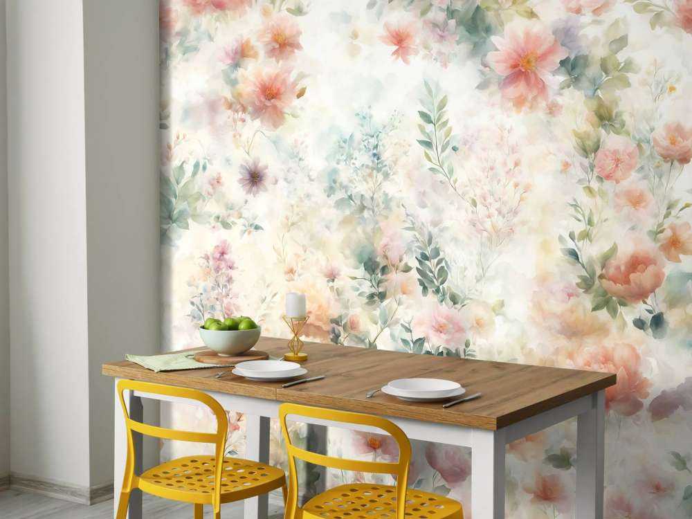 Fotobehang - Delicate Floral Mood 1 - Fotobehang