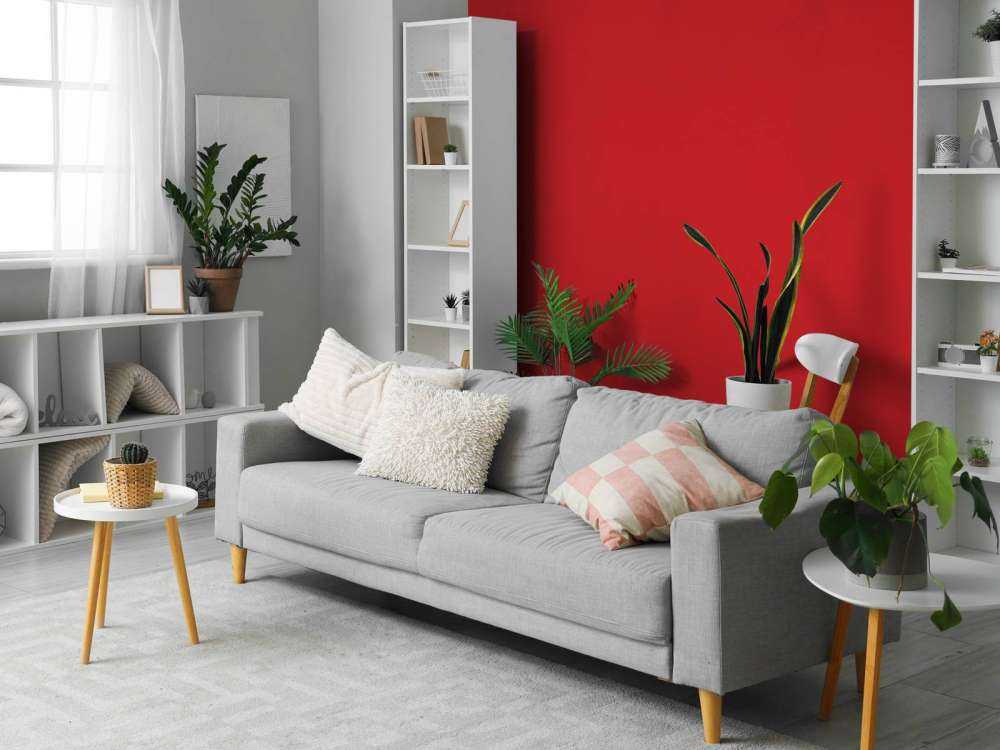 Ruby rood beton - Fotobehang