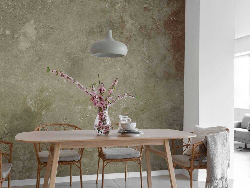 Oude muur met verweerde stuc - Fotobehang