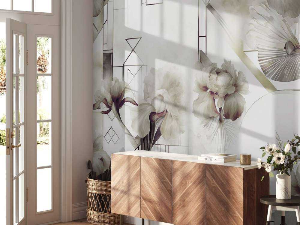 Fotobehang - Watercolor Geometry Sand - Fotobehang