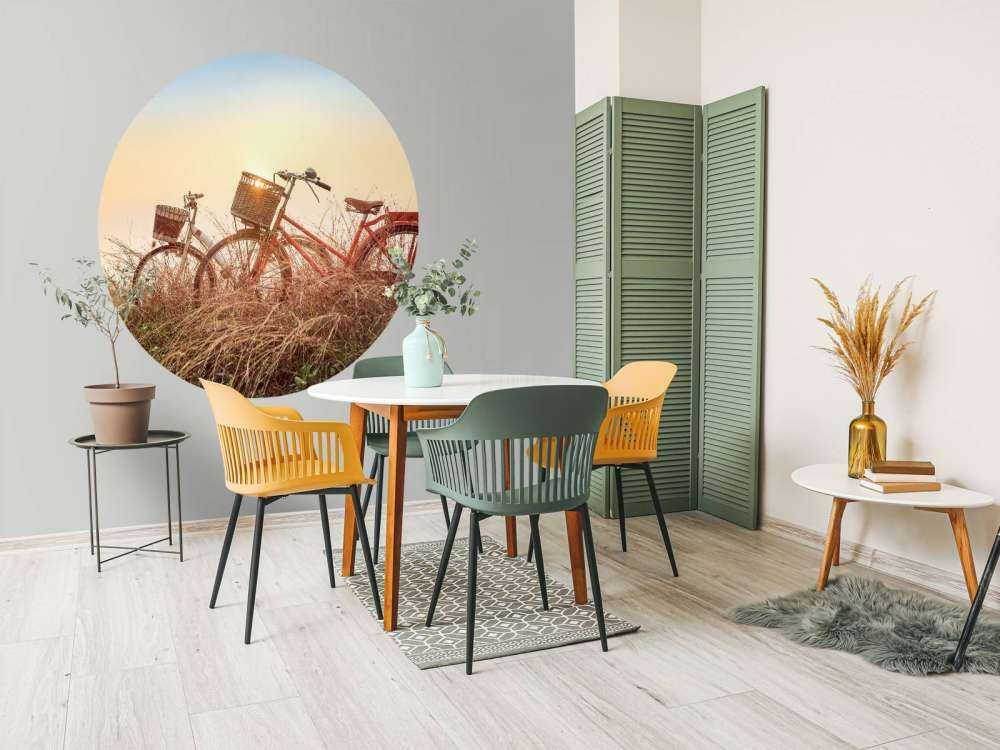 Vintage fietsen - Fotobehang