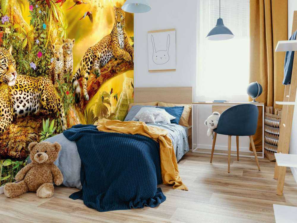 Fotobehang - Jungle Jaguars - Fotobehang