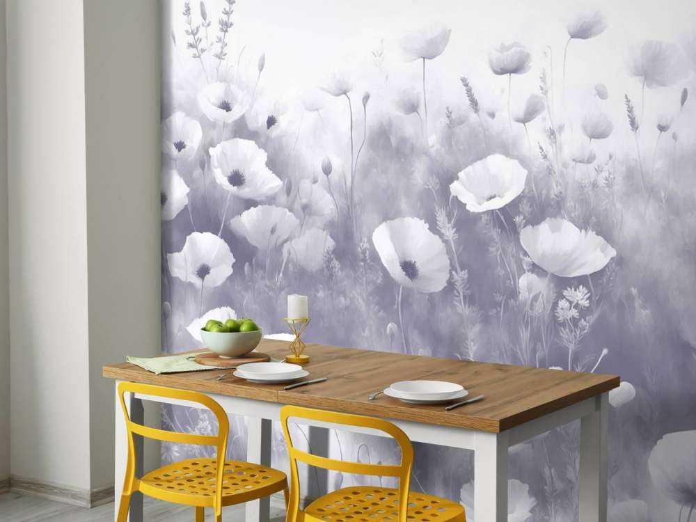 Fotobehang - Wildflower dance - purple - Fotobehang