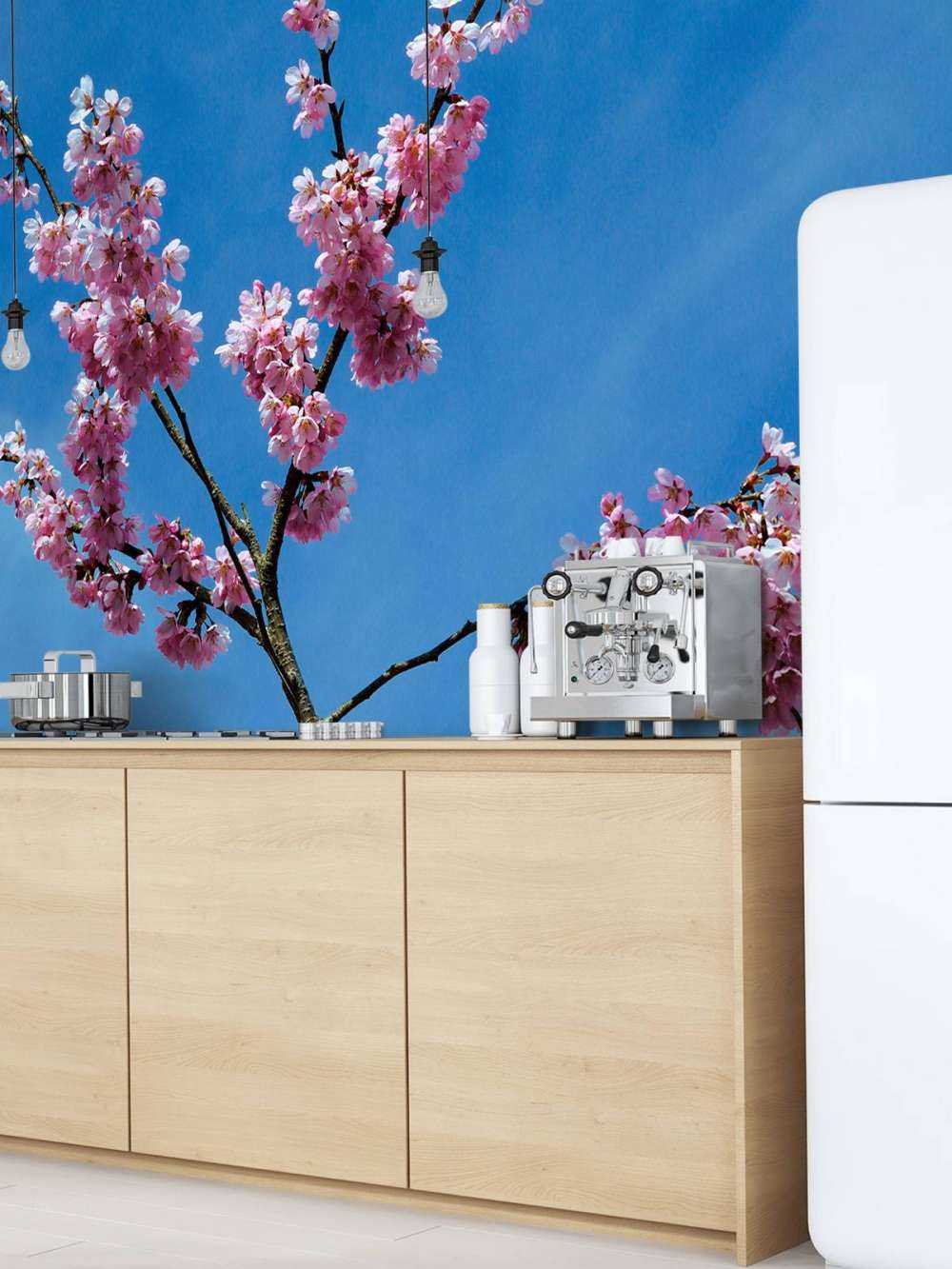 Japanse roze bloesems - Fotobehang