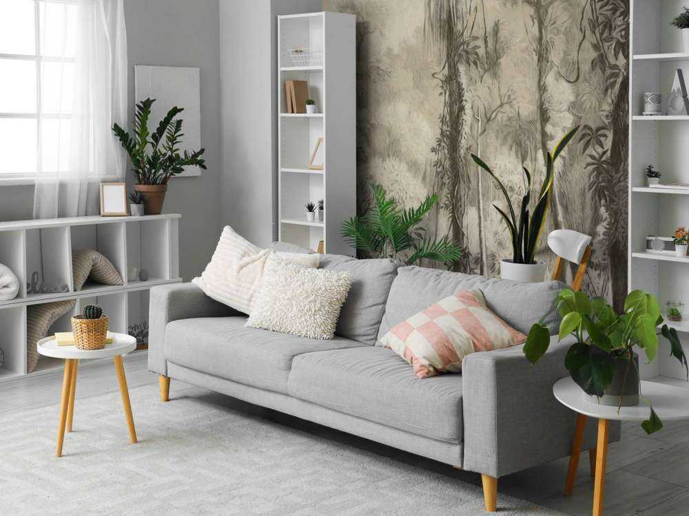 Fotobehang - Tropic forest - brown - Fotobehang