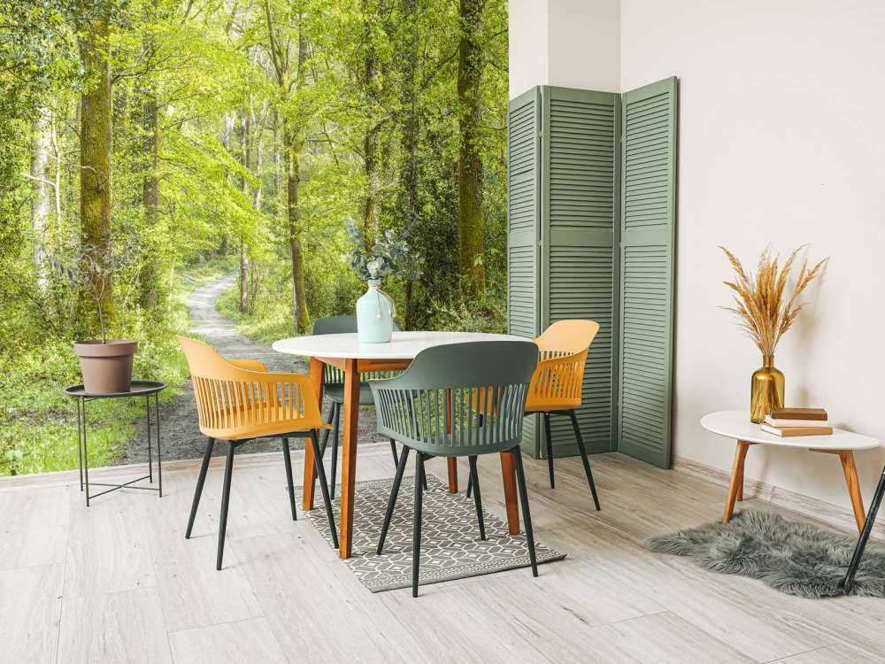 het groene bos - Fotobehang