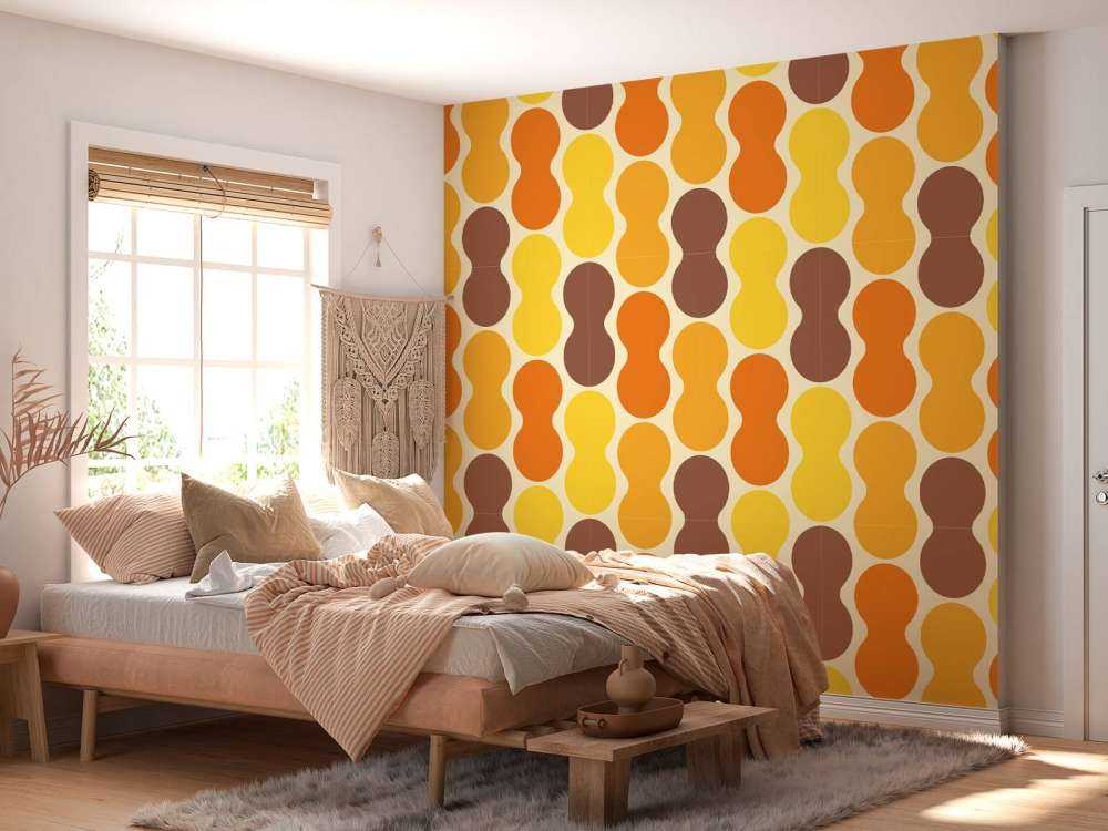 Retro patroon - Fotobehang