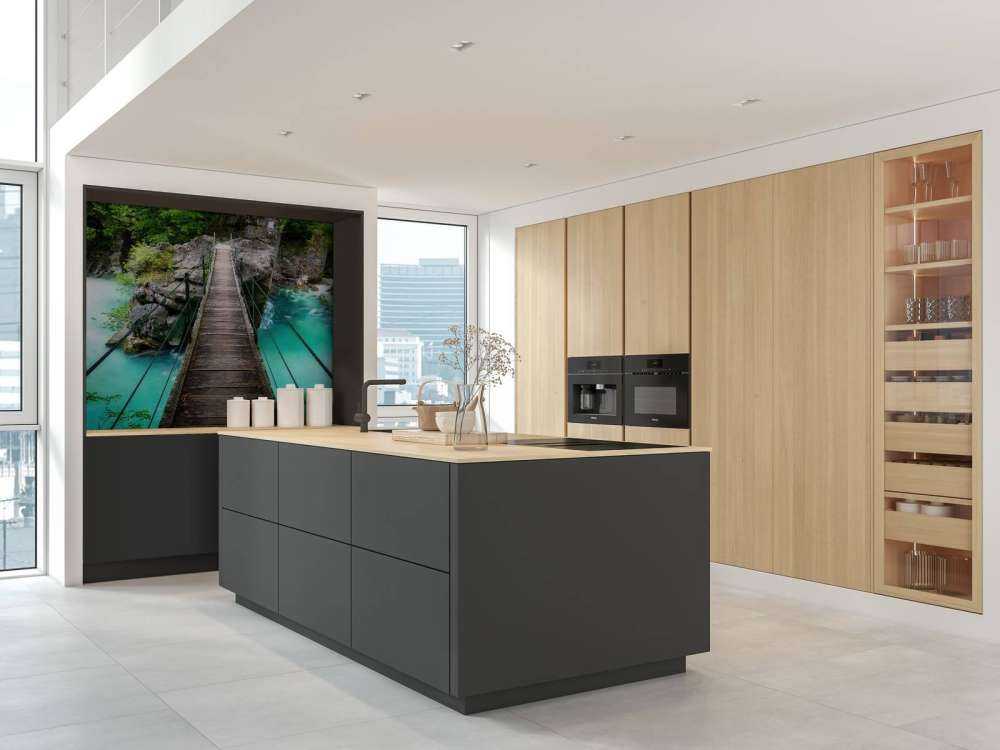 Brug over prachtig blauwe rivier - Fotobehang