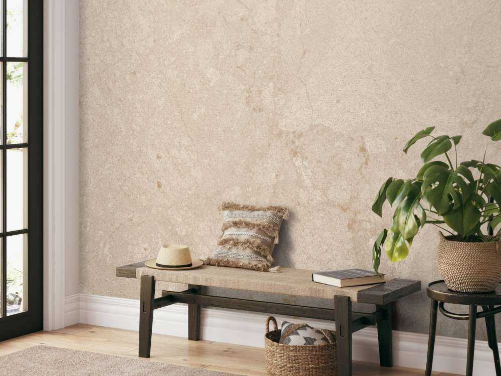 Beige beton - Fotobehang