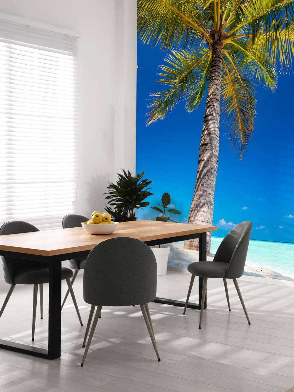 Palmboom op de Malediven - Fotobehang