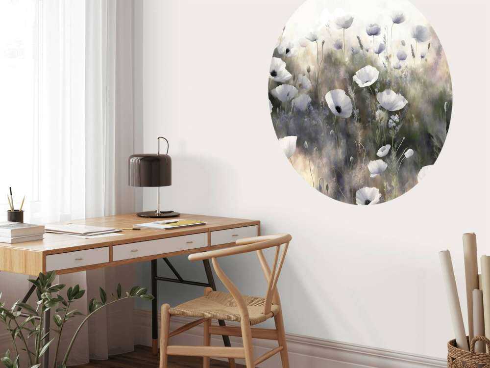 Fotobehang - Wildflower dance - blue - Fotobehang