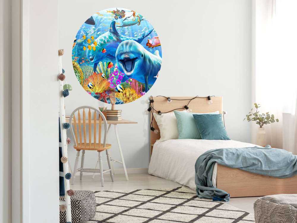 Fotobehang - Underwater Fun Panorama - Fotobehang