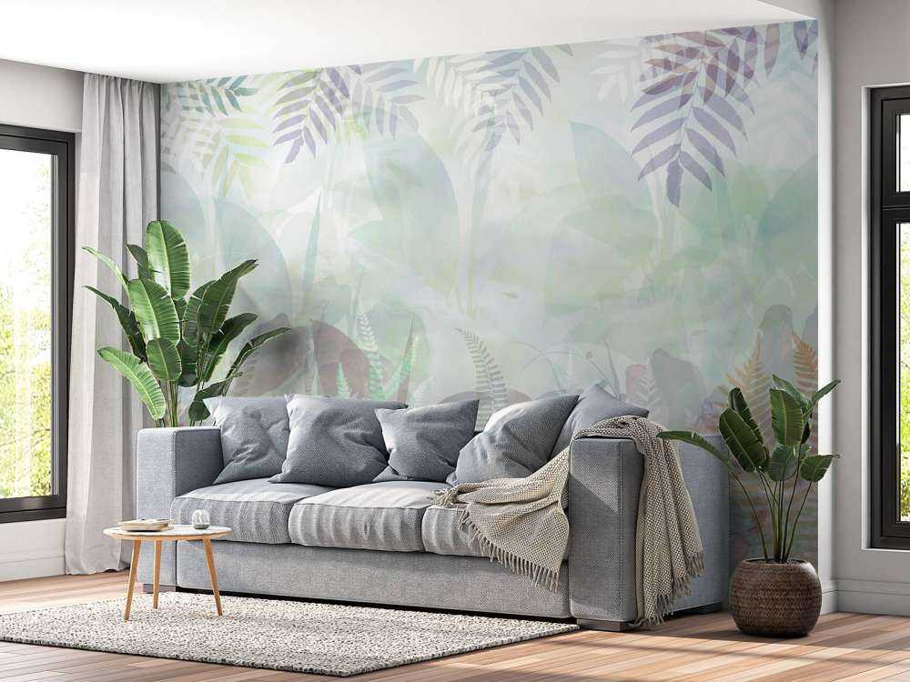 Fotobehang - Leaf Whisper Essence - Tropical Haze - Fotobehang