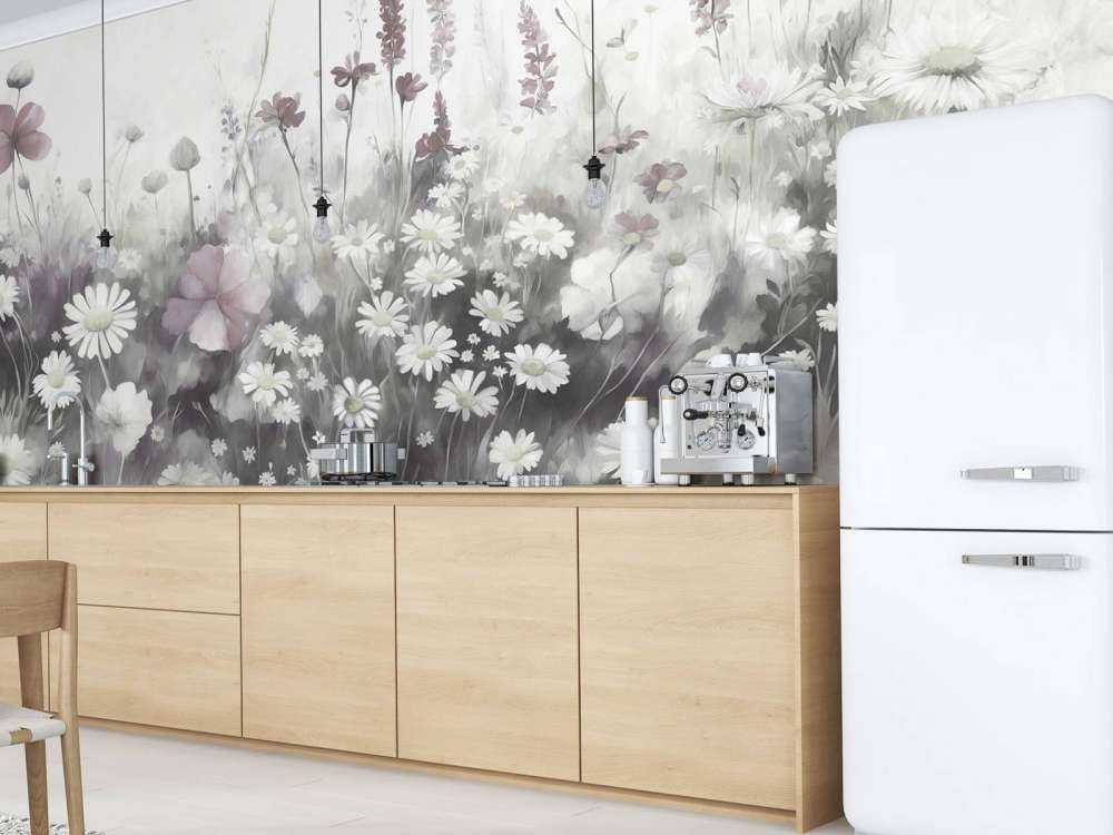 Fotobehang - Lush Greenery of Summer Charcoal - Fotobehang