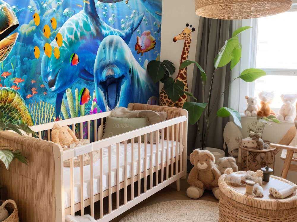 Fotobehang - Underwater Fun Panorama - Fotobehang