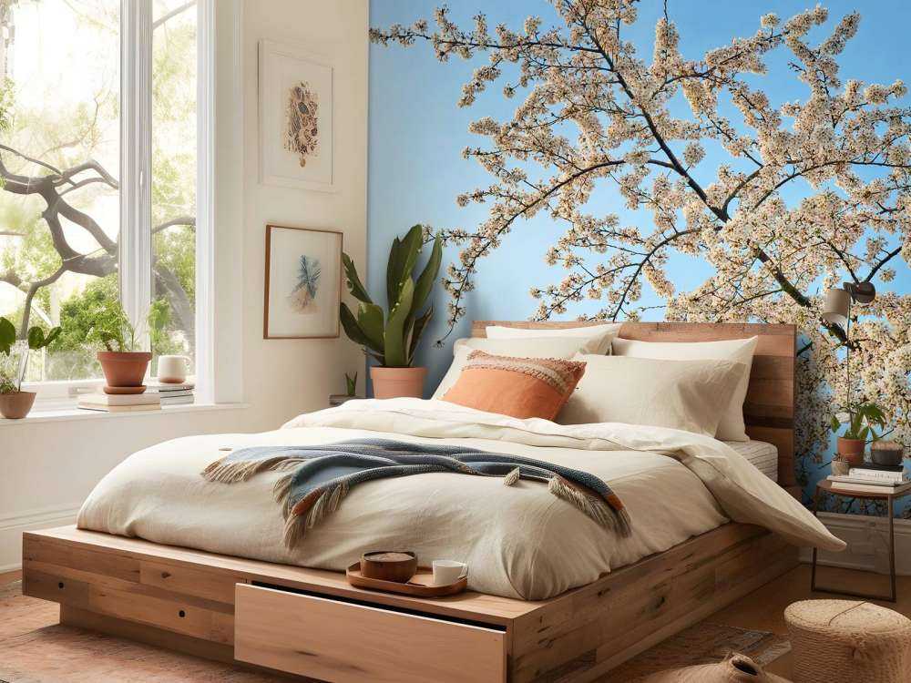 Bloesemtak - Fotobehang