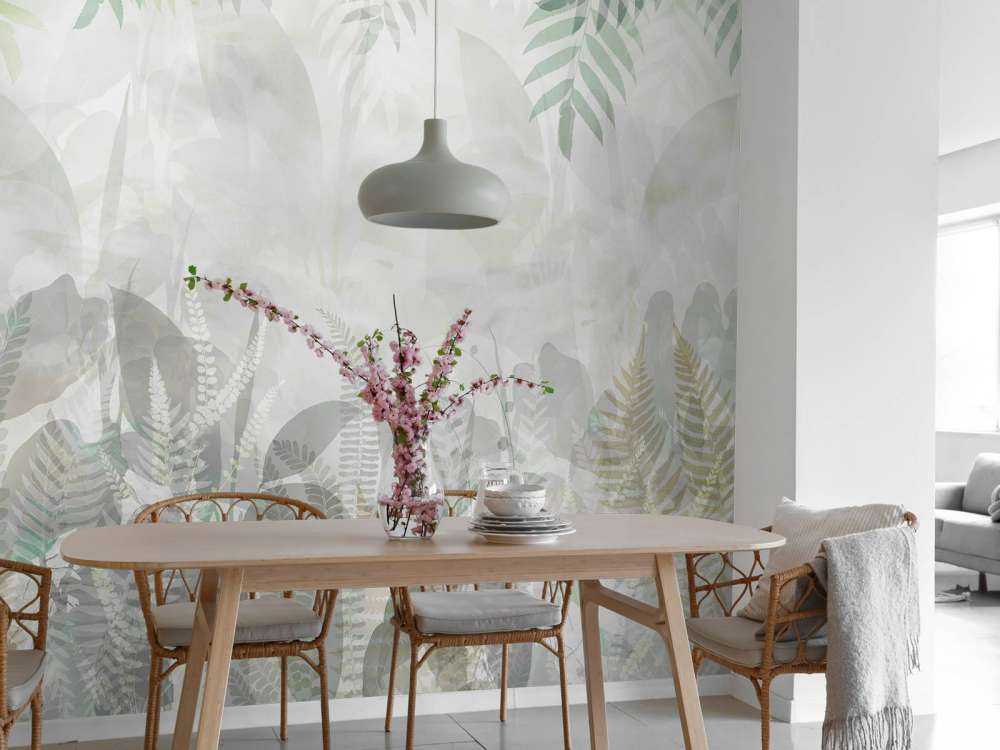 Fotobehang - Leaf Whisper Essence - Forest Whitsper - Fotobehang