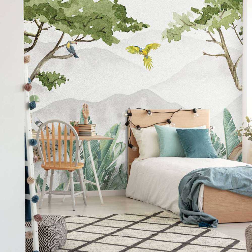 Roofdieren in de jungle - Fotobehang