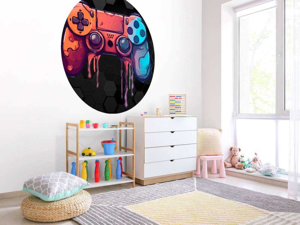 Fotobehang - Dripping Gamer Controller - Fotobehang