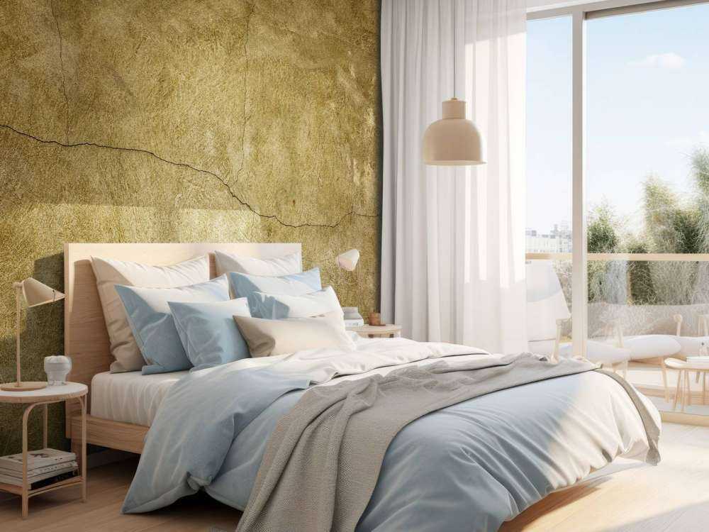 Muur met barsten - Fotobehang