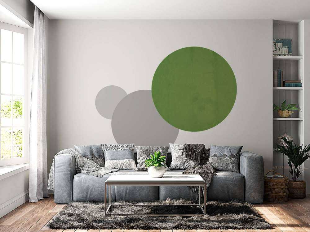 Avocado groen beton - Fotobehang