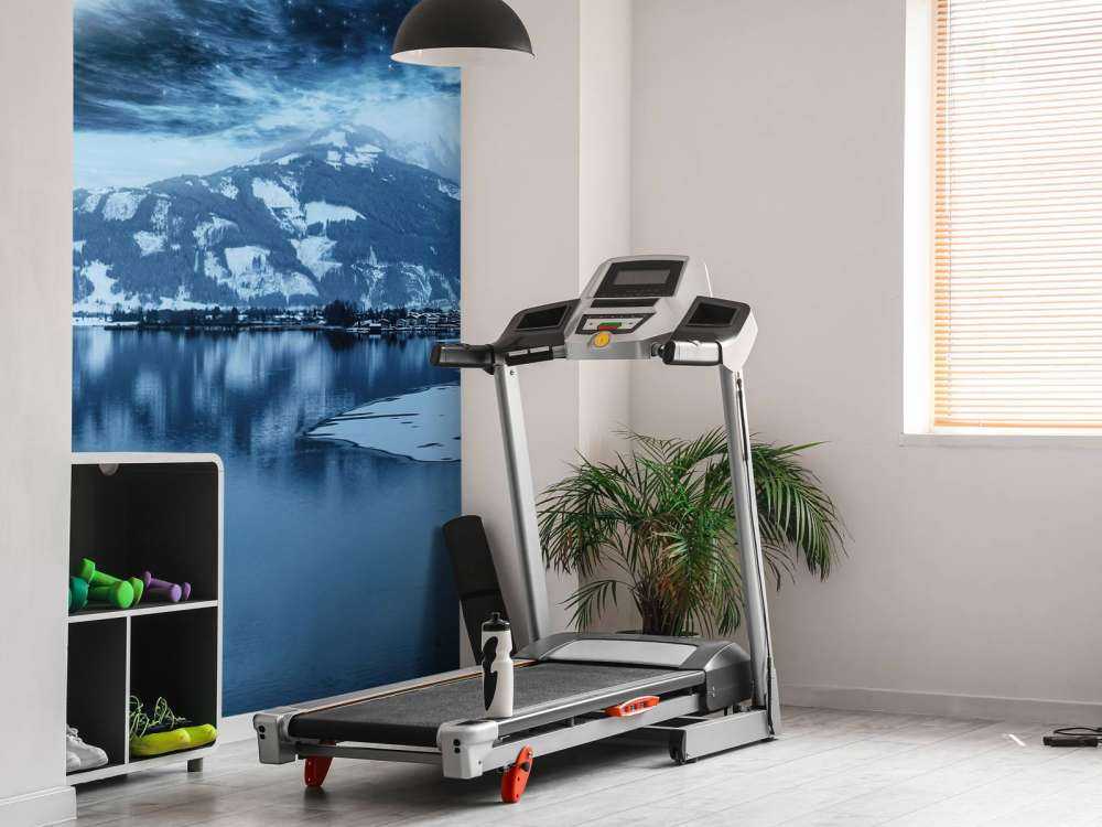 Bevroren meer in de nacht - Fotobehang