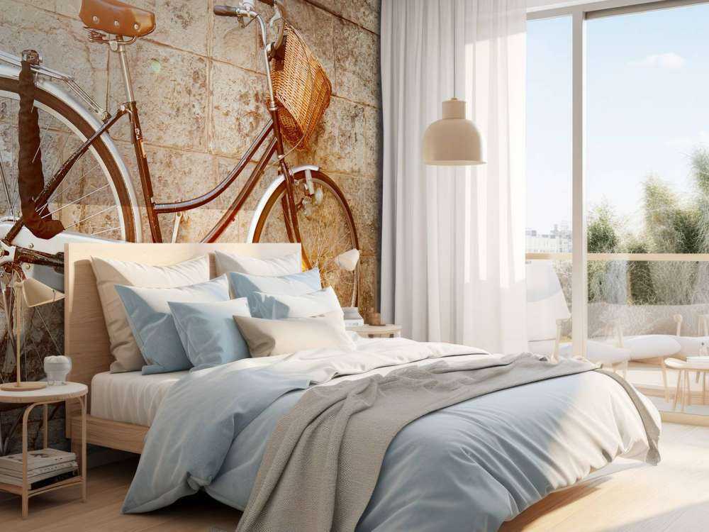 Retro fiets - Fotobehang