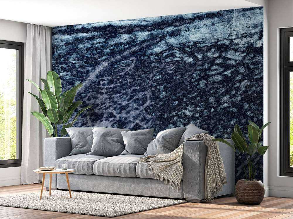 Structuur blauw - Fotobehang