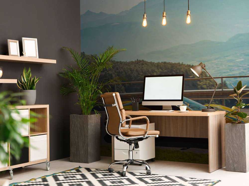 Fotobehang - Gele supercar in bergen - Fotobehang