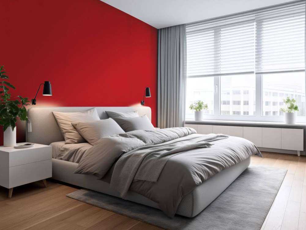 Ruby rood beton - Fotobehang