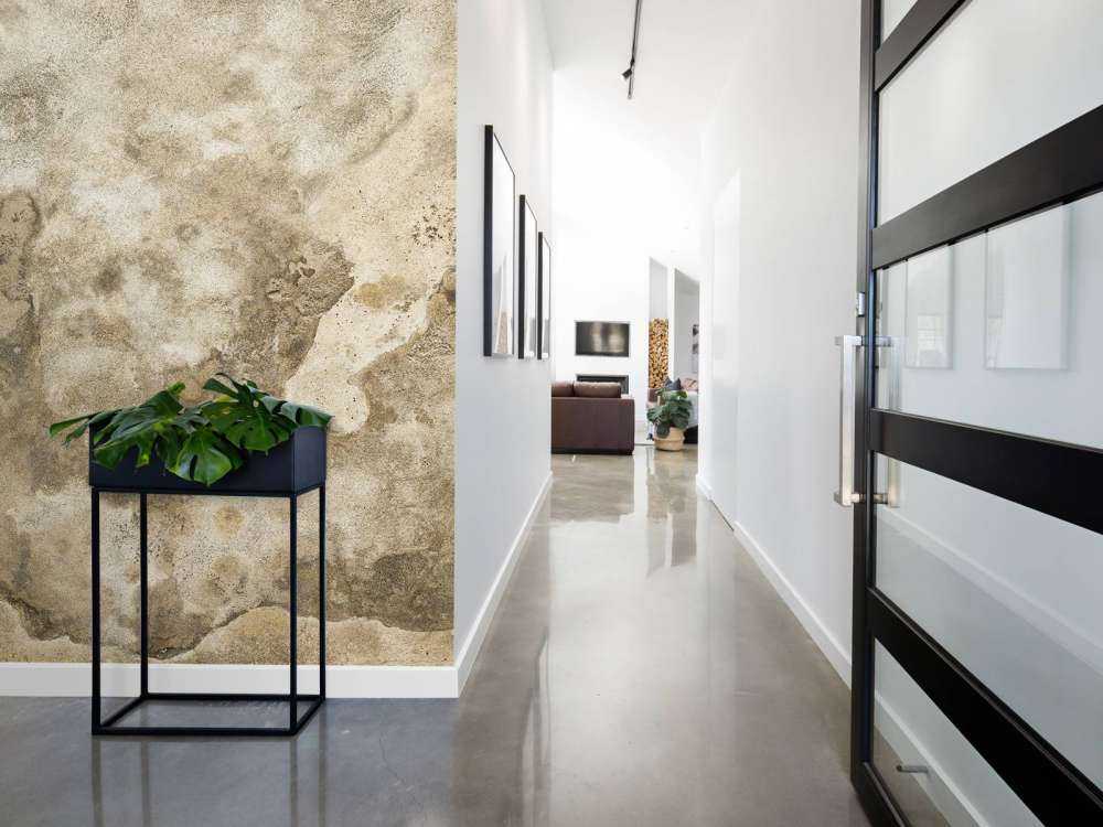 Gelaagde betonnen muur - Fotobehang