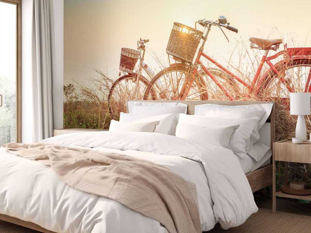 Vintage fietsen - Fotobehang