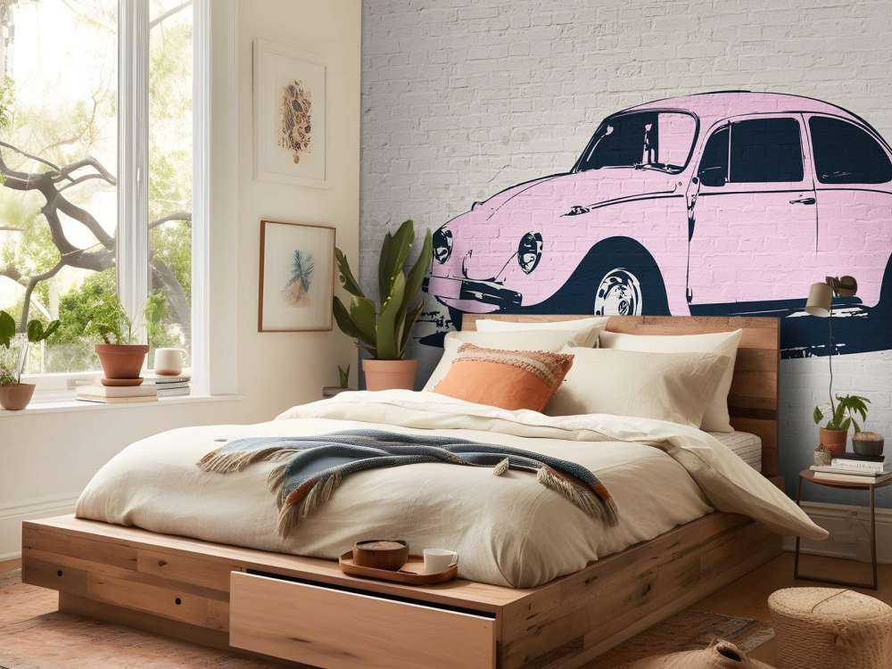 Graffiti Kever - Fotobehang