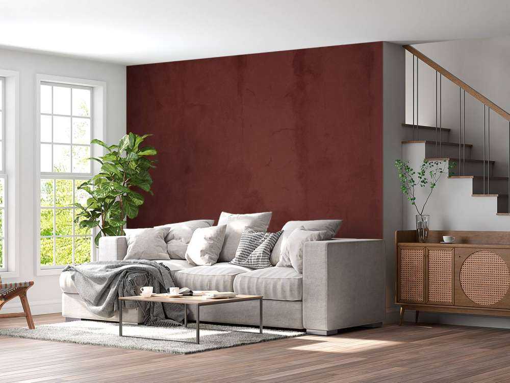 Zweeds rood beton - Fotobehang