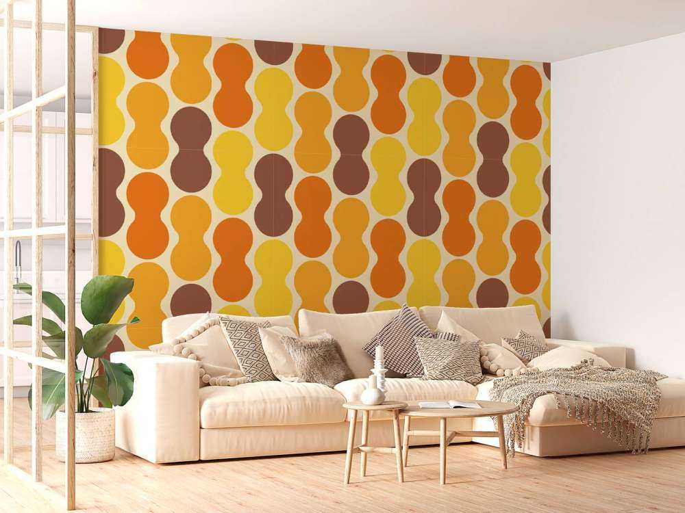 Retro patroon - Fotobehang