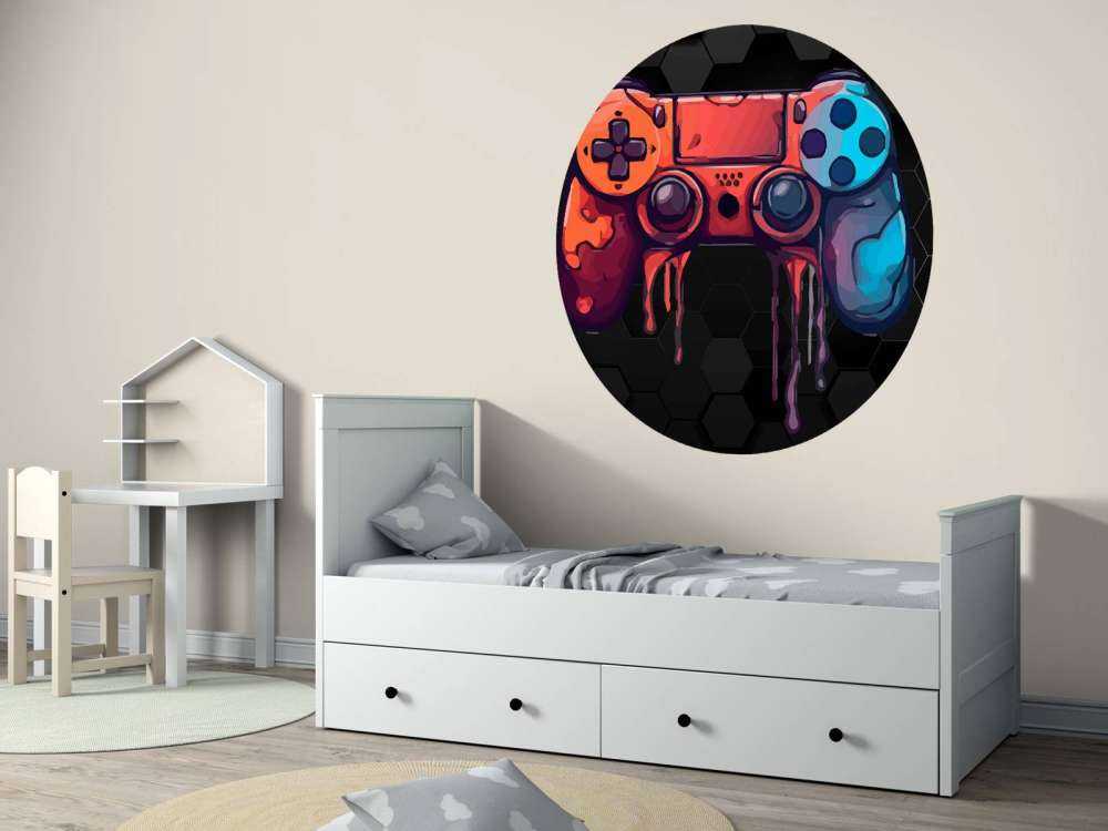 Fotobehang - Dripping Gamer Controller - Fotobehang